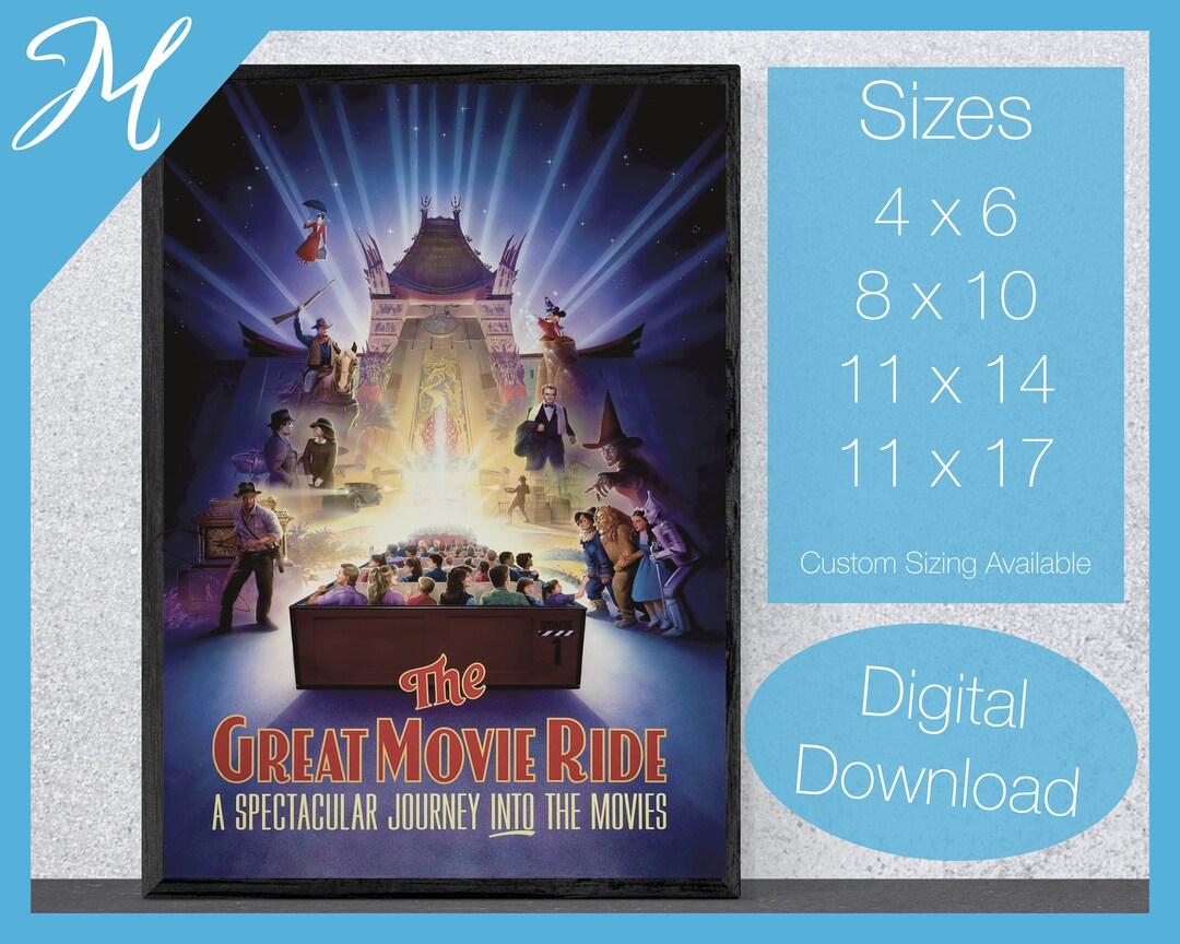 Great Movie Ride Poster | Vintage Poster | DIY Printable Wall Art ...