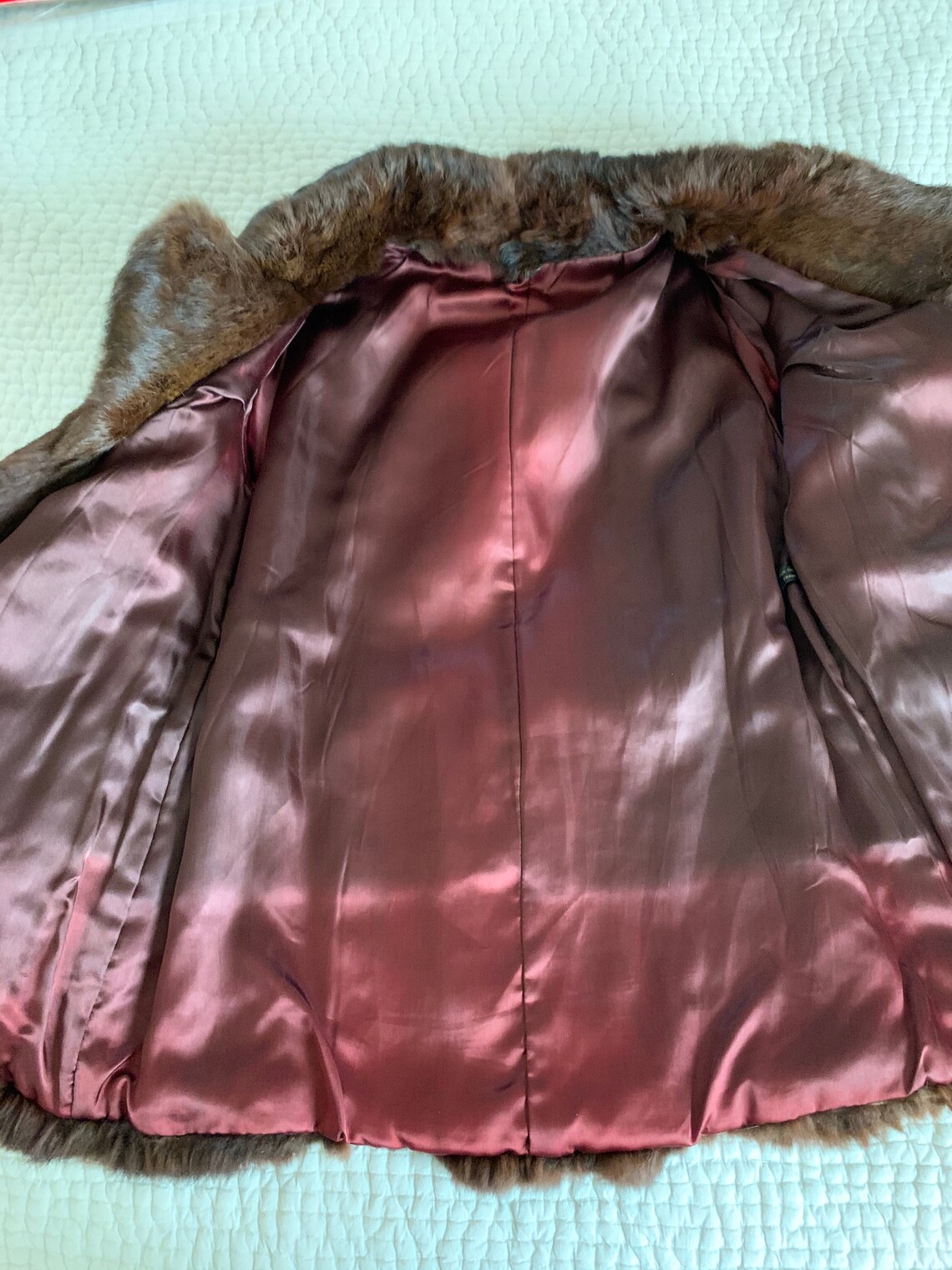 Fabulous Belted Rabbit Fur Coat M - Etsy