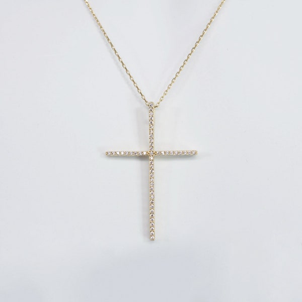 Thin Cross Necklace - Etsy