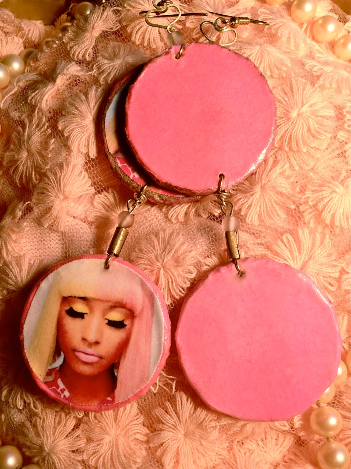 Super Brass Nicki Minaj Earrings Etsy