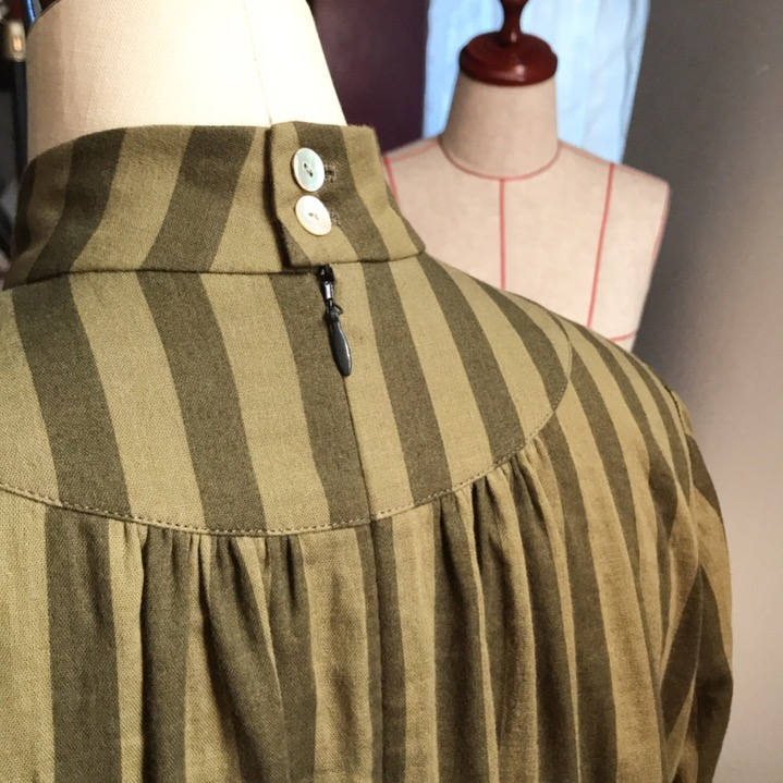 Akinohi High Collar Blouse Dress PDF Sewing Pattern for Women | Etsy