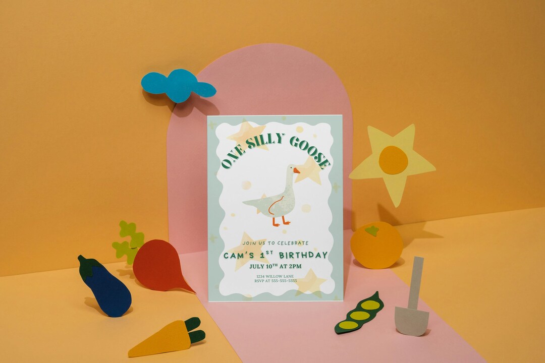 One Silly Goose | Editable Canva Template - Goose Theme - Instant ...