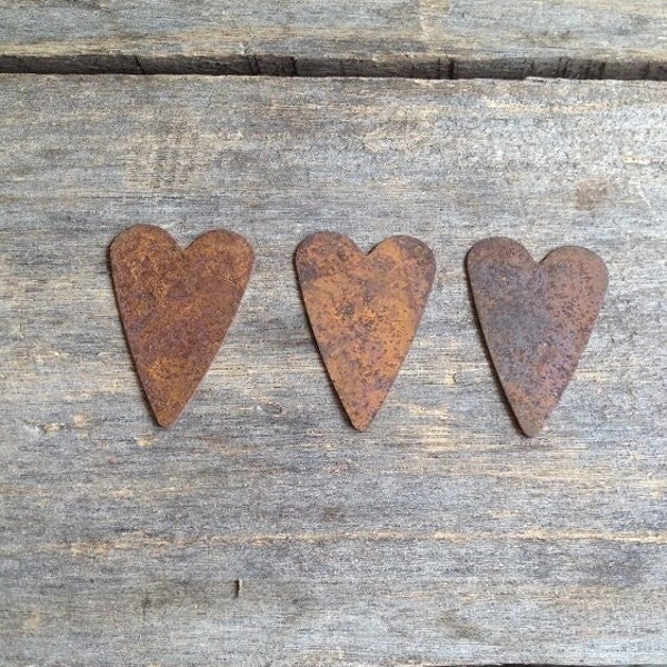 Rusty Hearts - Etsy