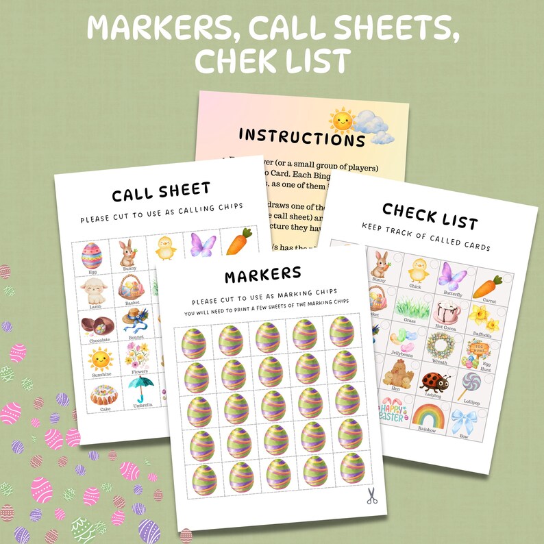Easter Bingo Game, Printable Spring Classroom Activity, Easter Party ...