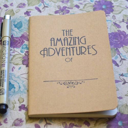 SMALL Personalised Pocket Sized Travel Journal Hand Stamped - Etsy