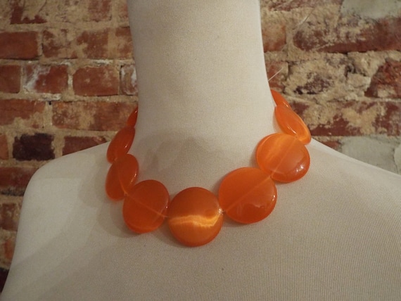 Orange Clemson Tigers Inspired Cat's Eye Glass Statement | Etsy