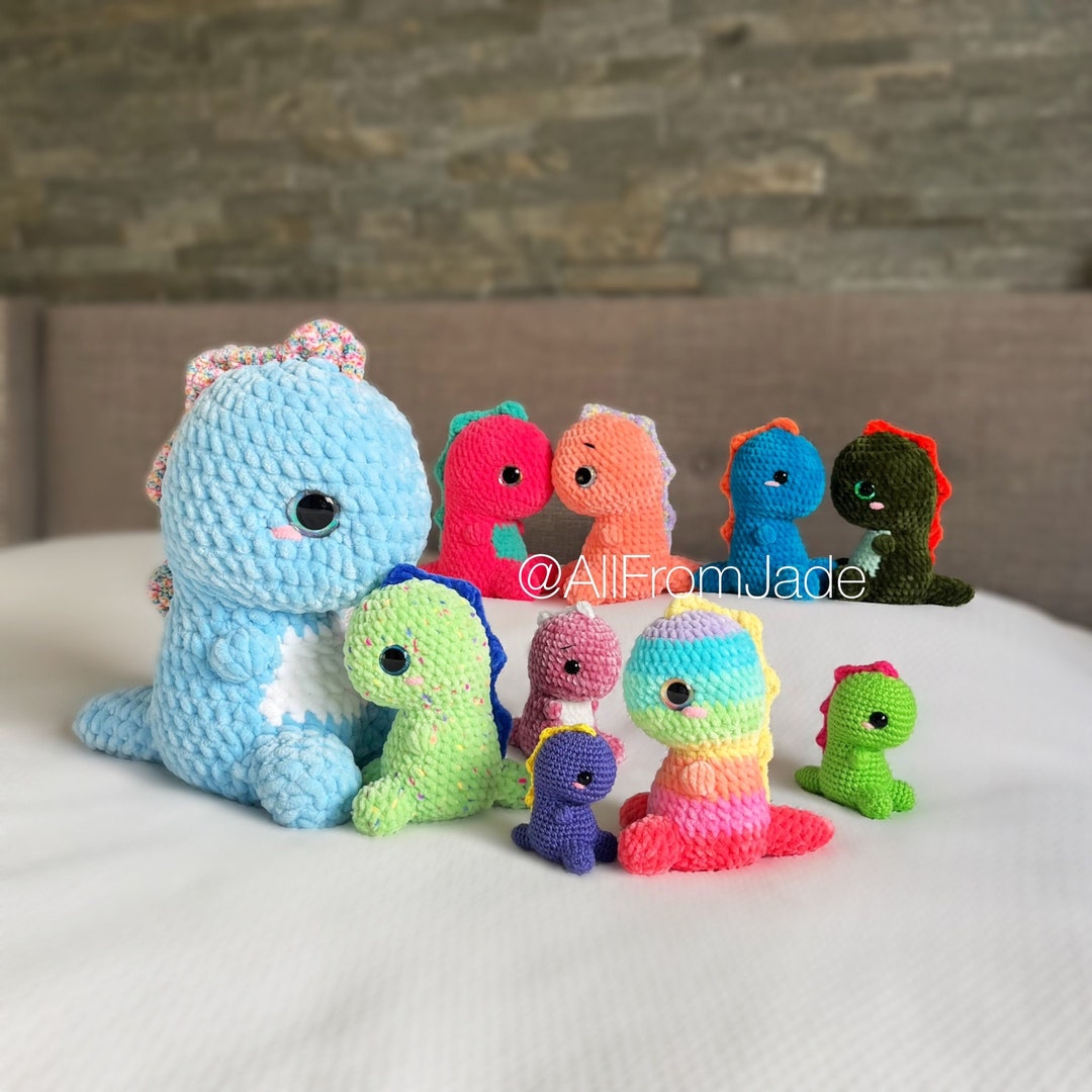 NO-SEW Crochet PATTERNS: Drake the Baby Dinosaur (english/français ...