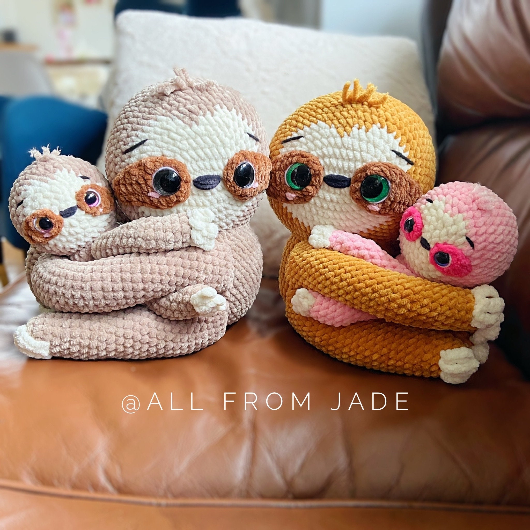 Crochet PATTERNS DUO: Samantha & Pierre the Sloths - Etsy