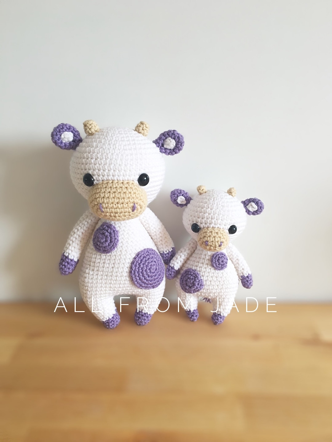 CROCHET PATTERNS : Chloe and Violet the Cows Available in English and ...