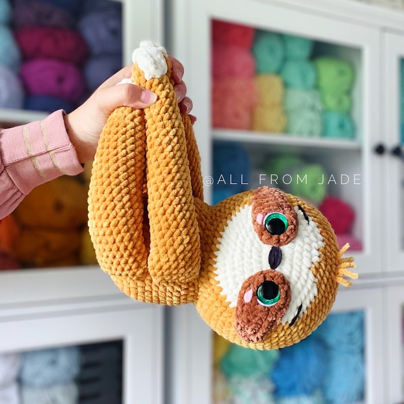 Crochet PATTERN: Samantha the Big Sloth english/french - Etsy