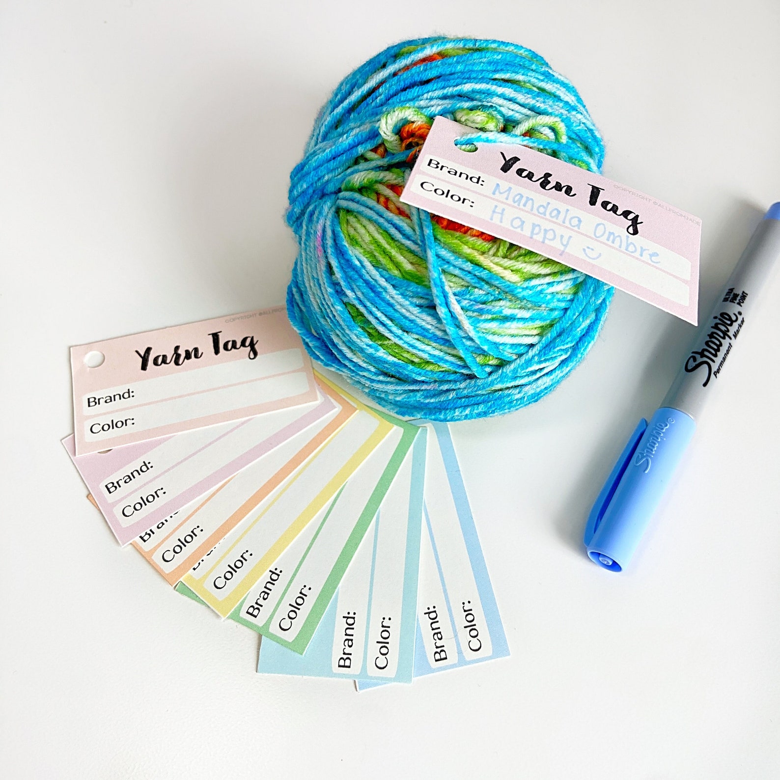 PRINT & CUT - Yarn Tags - ENGLISH - Etsy