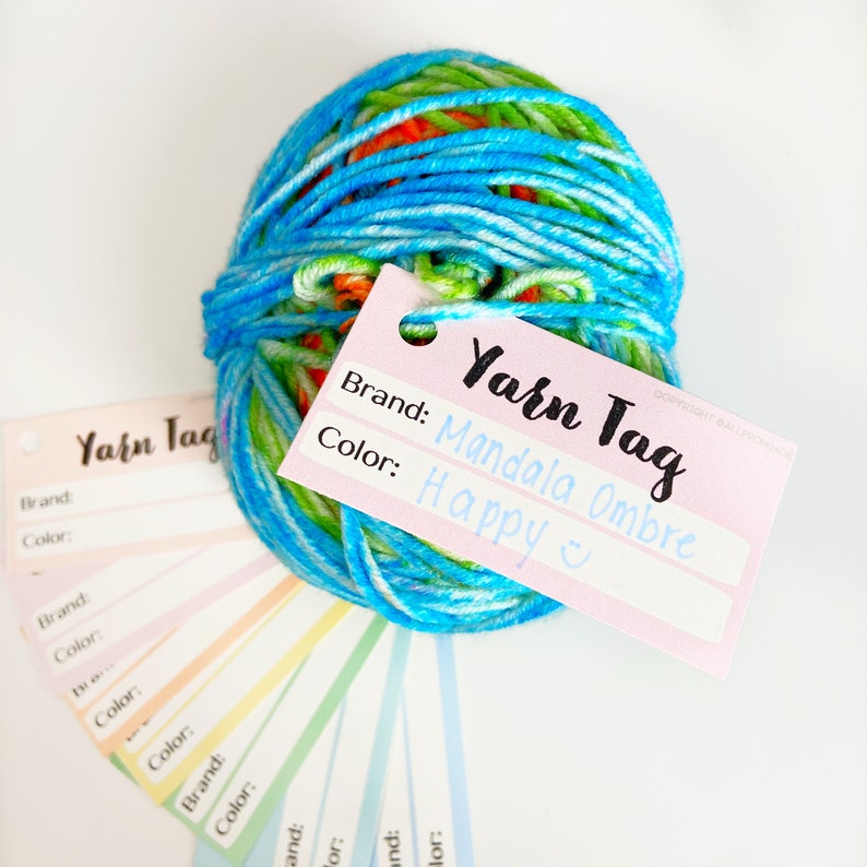PRINT & CUT - Yarn Tags - ENGLISH - Etsy