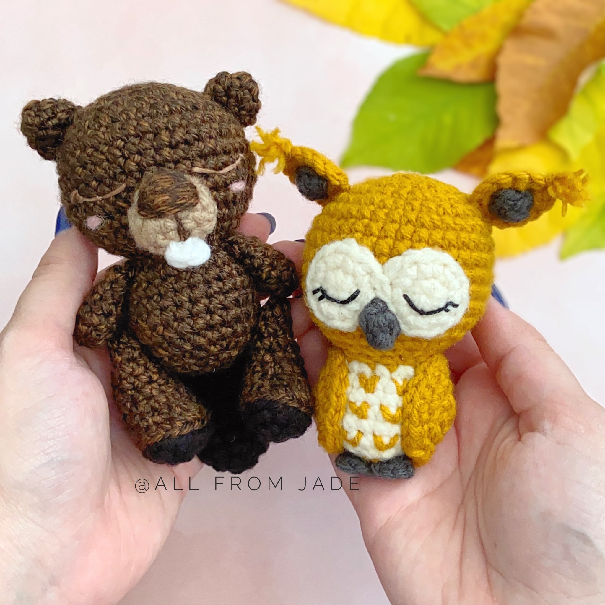 CROCHET PATTERNS : Collection Woodland Animals english and - Etsy