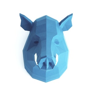 Wild Boar Paper Sculpture by Paperwolf. Chose Main Color. DIY ...