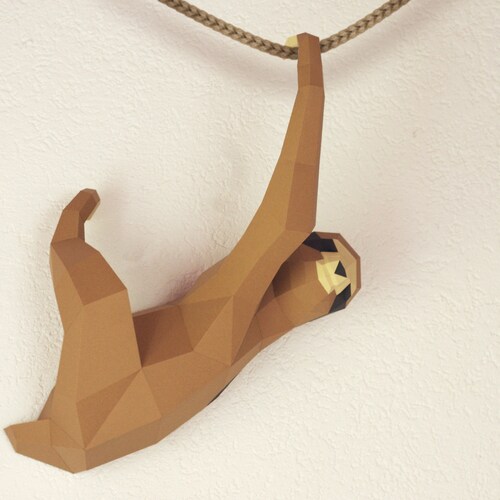 Paperwolf Sloth DIY Paper Sculpture - Etsy