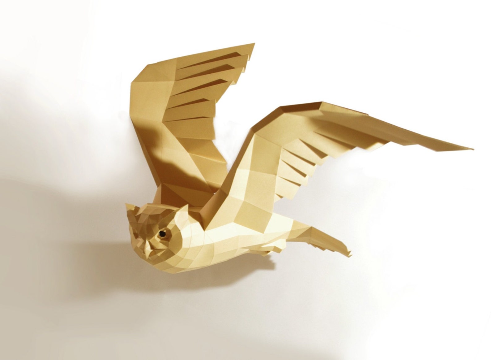 Big Eagle Owl DIY papercraft kit geometric owl sculpture | Etsy