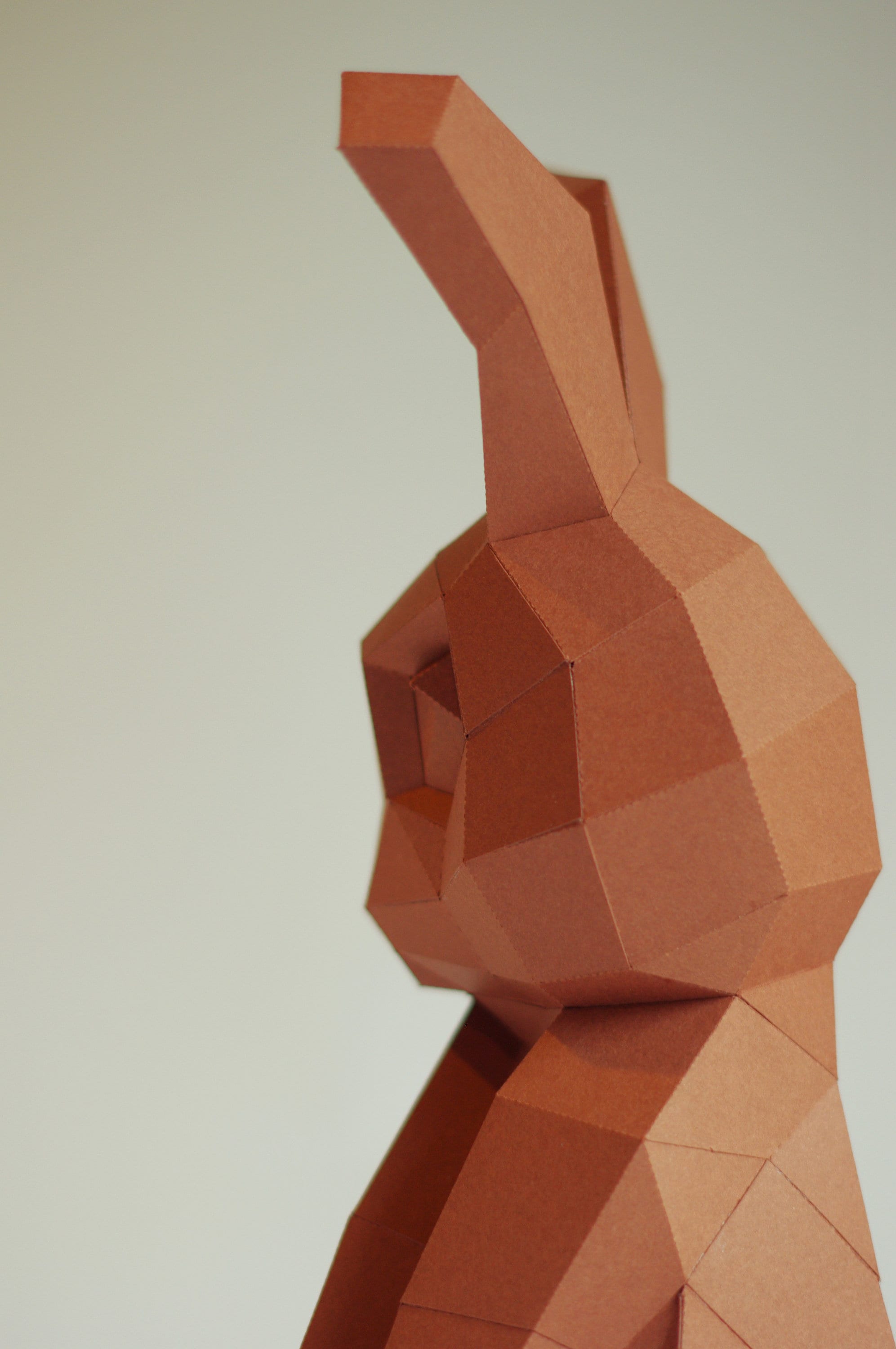 Shy Rabbit Paper Sculpture DIY Bunny Rabbit Sculpture - Etsy