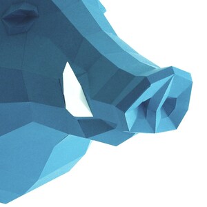 Wild Boar Paper Sculpture by Paperwolf. Chose Main Color. DIY ...
