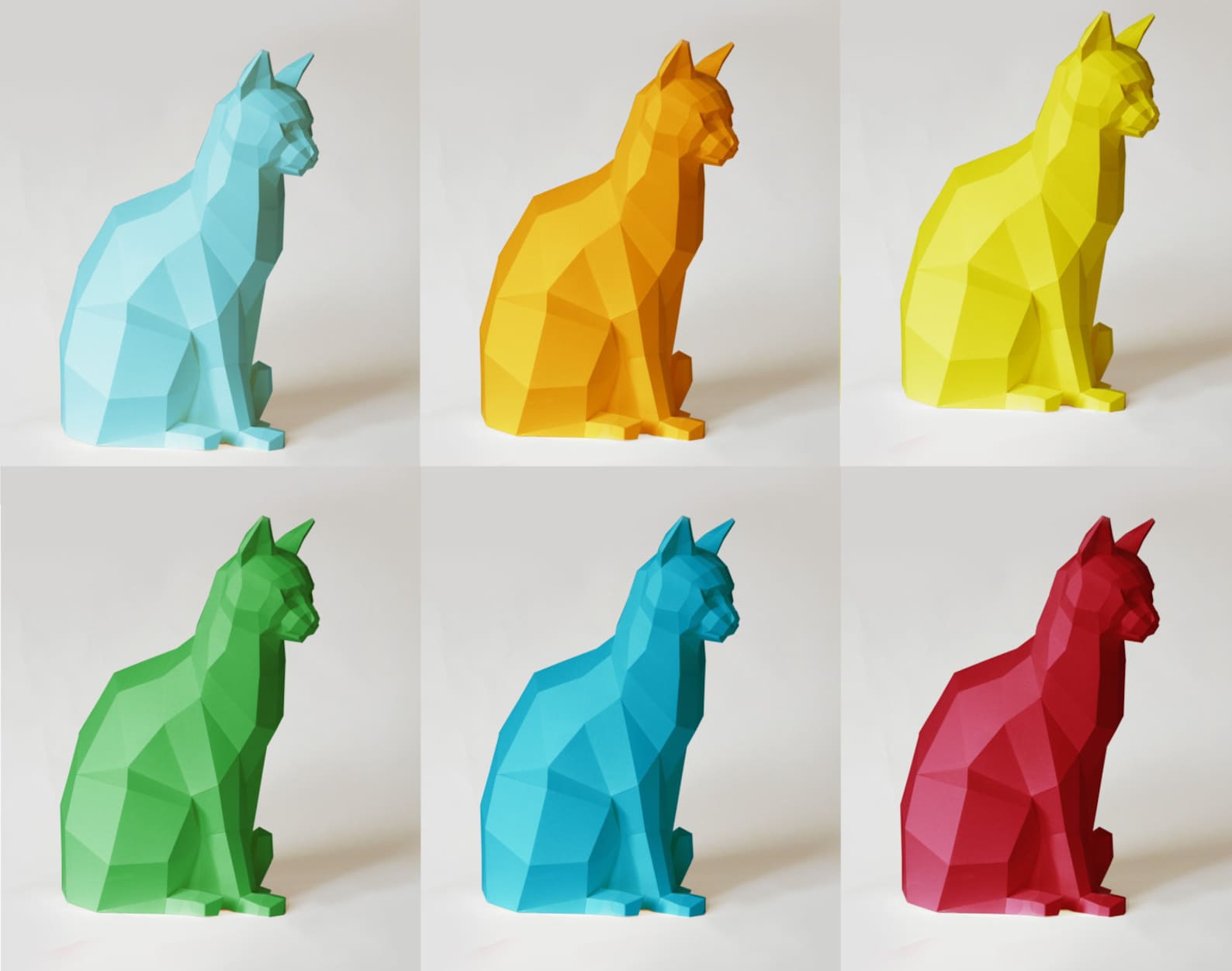 Sitting Cat Papercraft Kit by Paperwolf Perfect Lockdown | Etsy