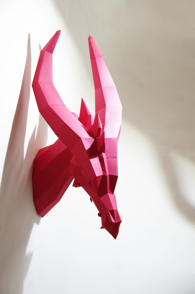 SMALL Dragon Papercraft Kit | Etsy