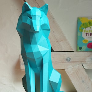 The Paper Wolf Papercraft Kit, Sitting Wolf by Paperwolf. Friendly ...