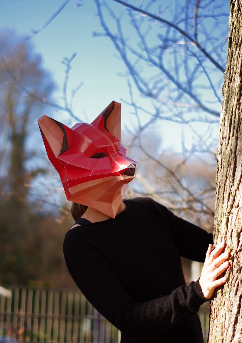 Fox Mask DIY Papercraft, Digital Download - Etsy