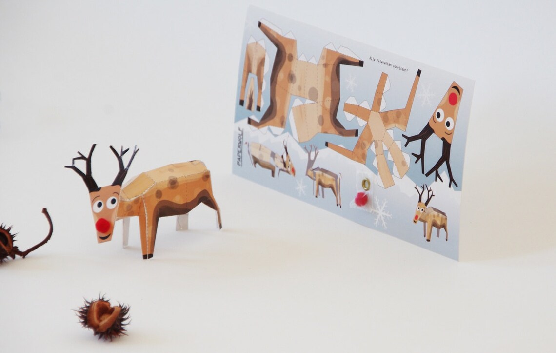 Postcard rudolph the Reindeer Christmas Edition - Etsy