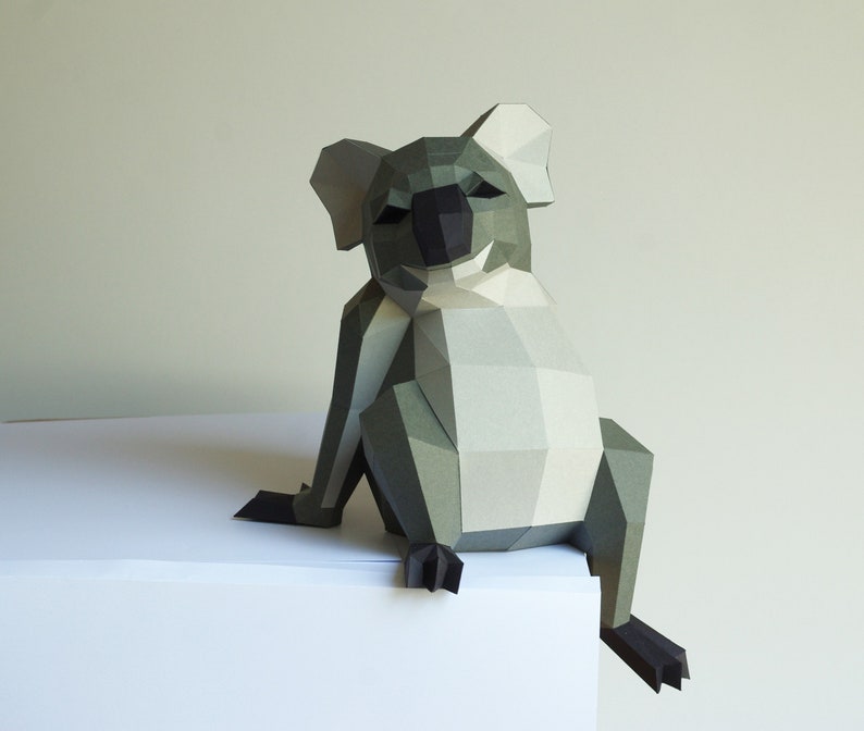 Koala Down-under Paper Sculpture DIY Project - Etsy