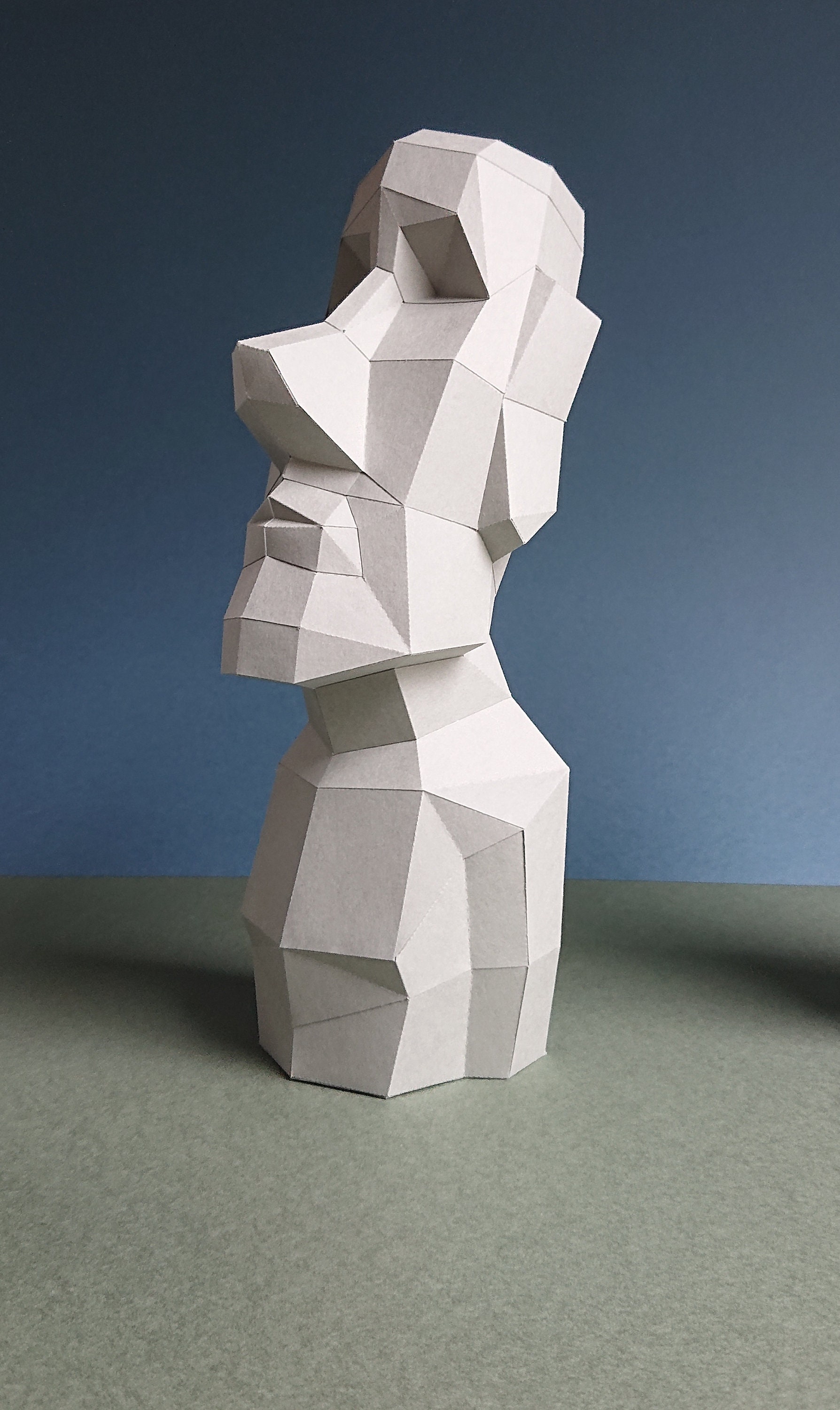 Easter Island Moai Statue Papercraft kit by Paperwolf 3 Rapa | Etsy