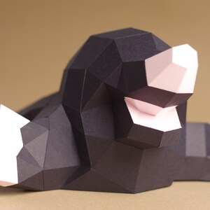 Happy Mole, Papercraft Kit by Paperwolf. Funny Molehill, a Cubic Paper ...