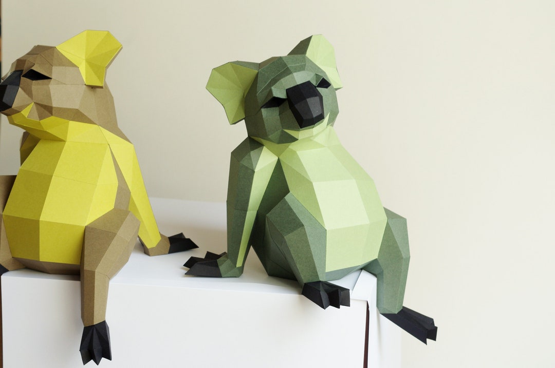Koala Down-under Paper Sculpture DIY Project - Etsy