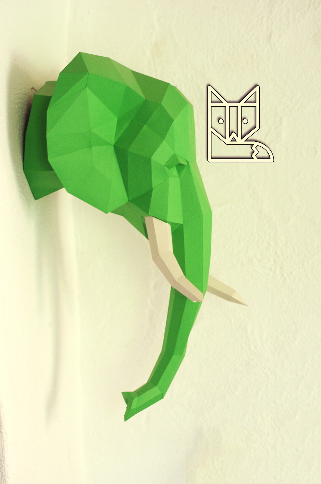 Paper Trophy Elephant, "the Big Five", Papercraft, Faux Trophy, 3D ...