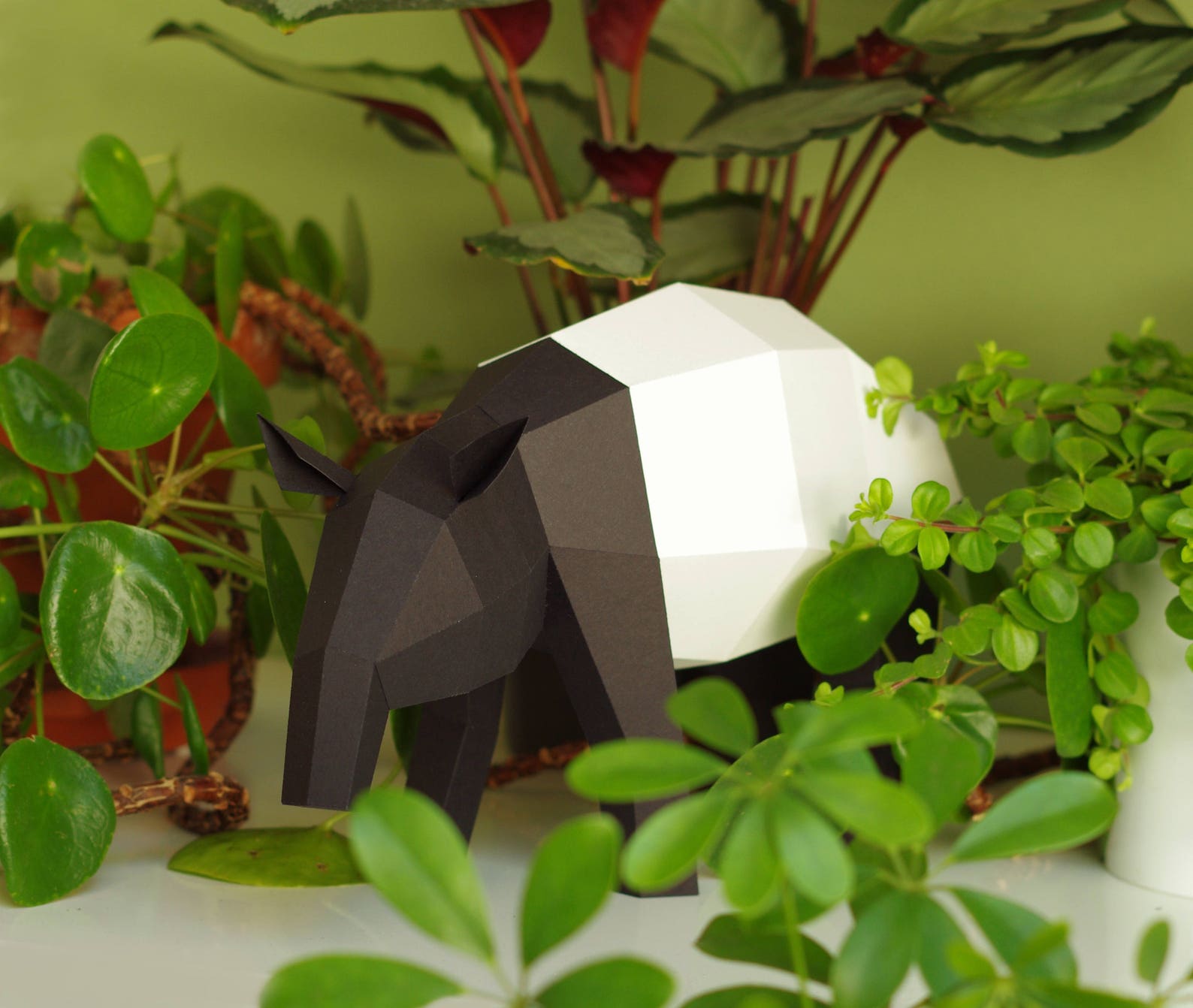 Malayan Tapir Asian Tapir Paperwolf Paper Animals DIY Paper | Etsy