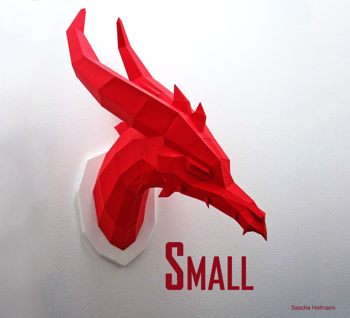 SMALL Dragon Papercraft Kit - Etsy