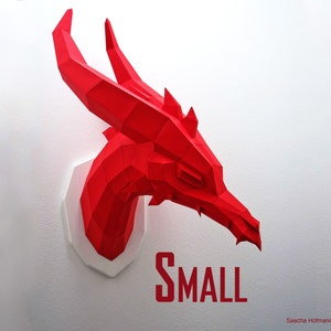 SMALL Dragon Papercraft Kit - Etsy
