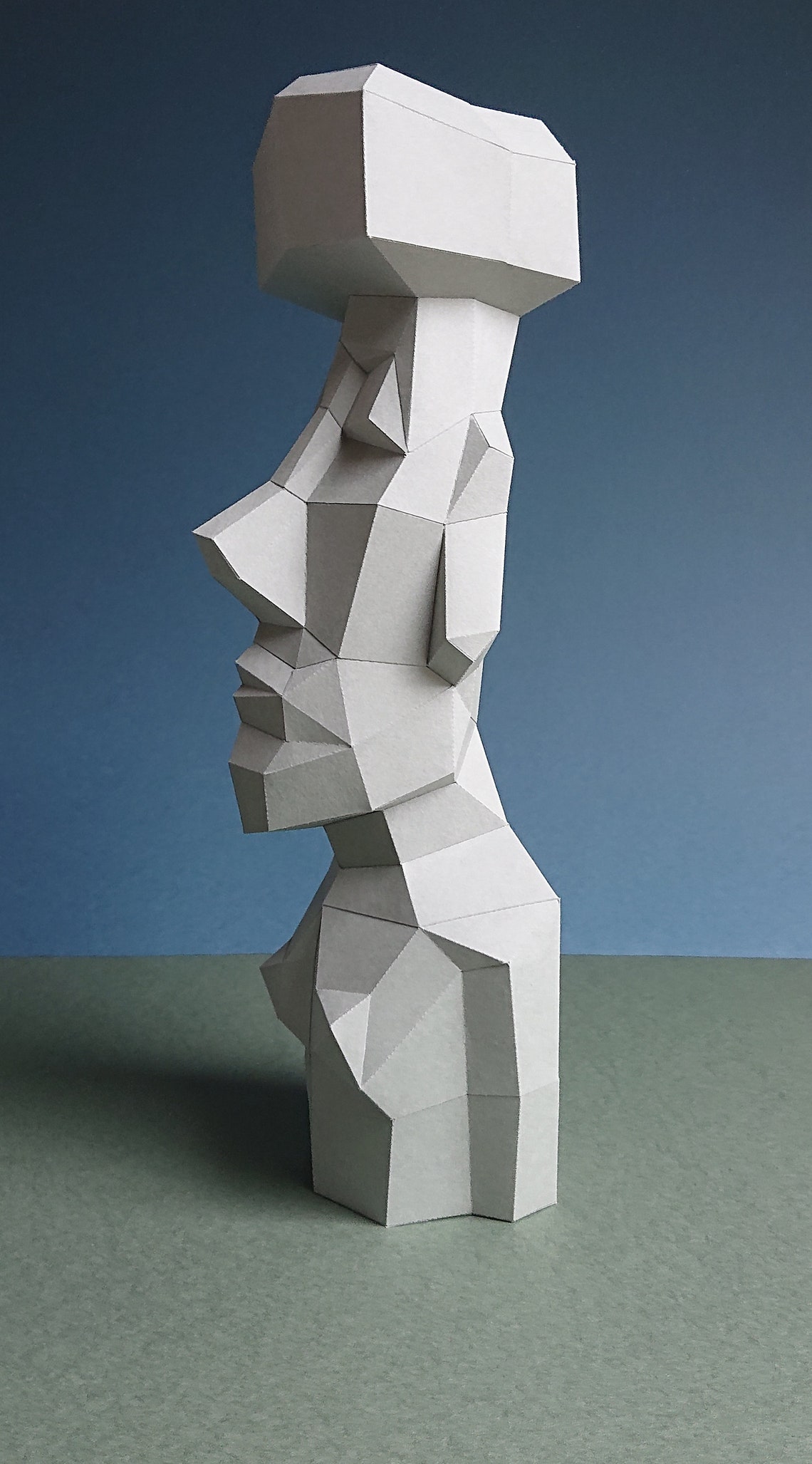 Easter Island Moai Statue Papercraft kit by Paperwolf 3 Rapa | Etsy