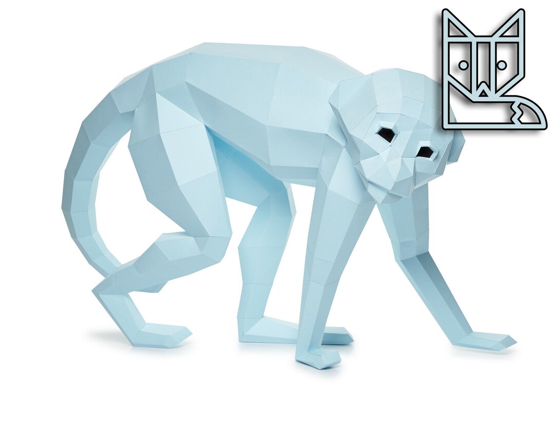 Papercraft Kit Capuchin Monkey, by Paperwolf - Etsy