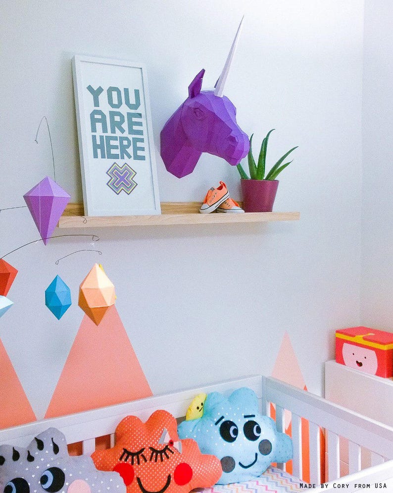 The Original Papercraft Unicorn Paper Trophy | Etsy