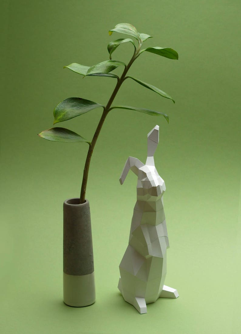 DIY Bunny Rabbit Sculpture Paper Bunny | Etsy