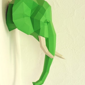 Paper Trophy Elephant, "the Big Five", Papercraft, Faux Trophy, 3D ...