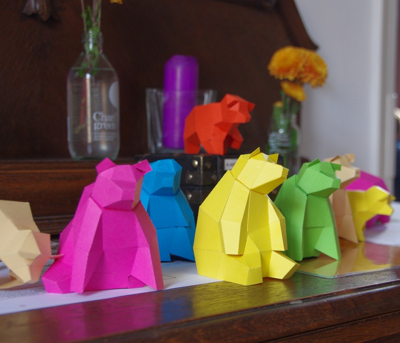 Bears Family Papercraft Kit PRINTED VERSION - Etsy