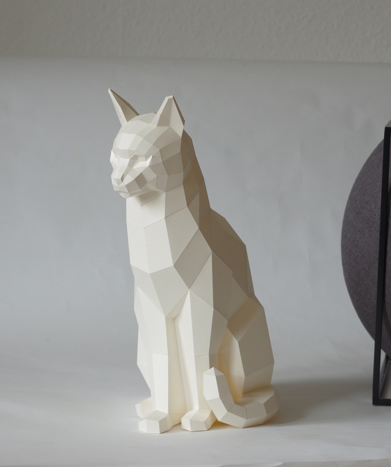 Sitting Cat Papercraft Kit by Paperwolf Perfect Lockdown | Etsy