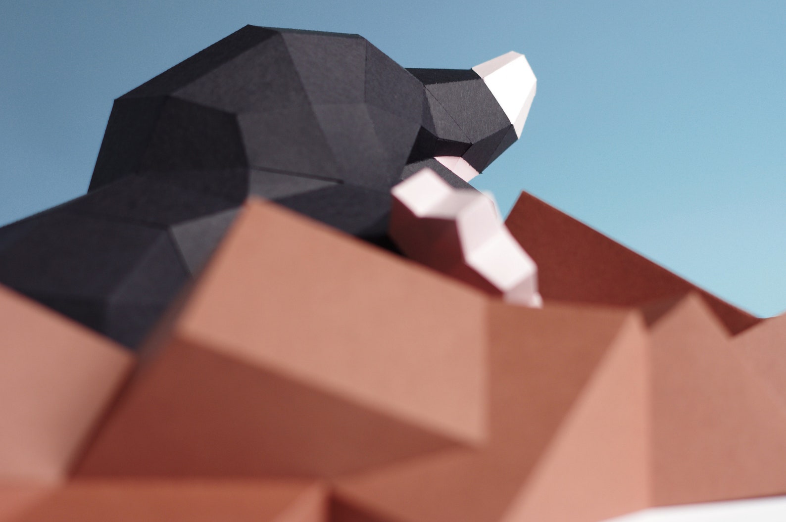 Happy Mole, Papercraft Kit by Paperwolf. Funny Molehill, a Cubic Paper ...