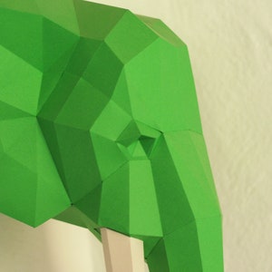 Paper Trophy Elephant, "the Big Five", Papercraft, Faux Trophy, 3D ...