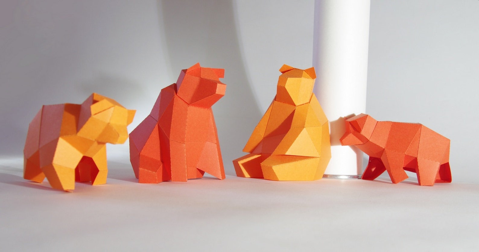 Bears Family Papercraft Kit PRINTED VERSION - Etsy