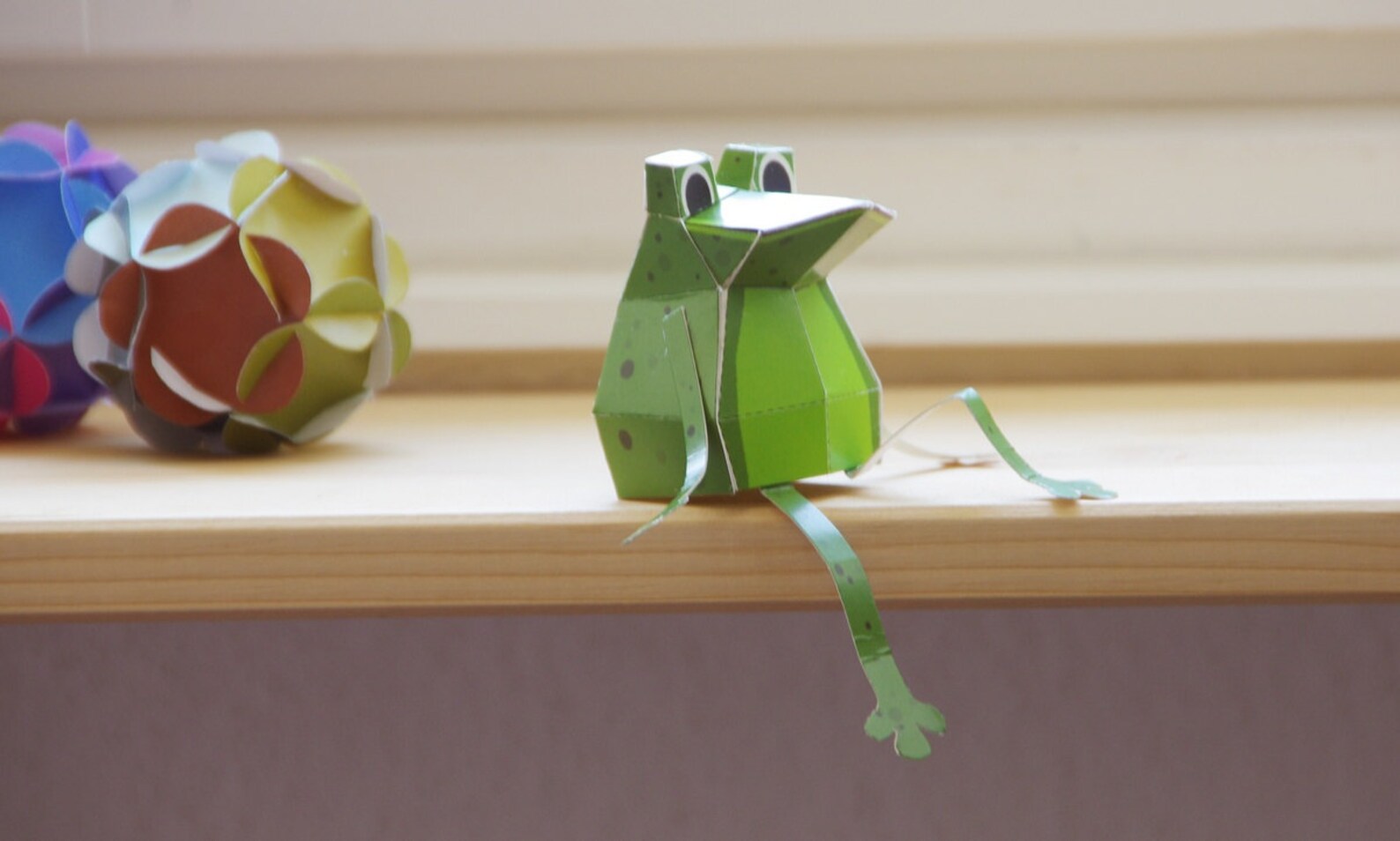 Postcard mini Frog DIY Papercraft Template Size: 210x105mm - Etsy Canada