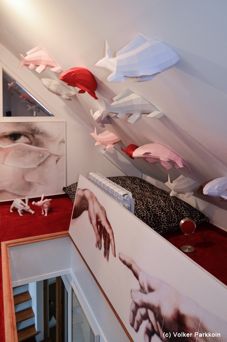 Ceiling Kois Fish Shoal Papercraft Kit 4 Fishes - Etsy