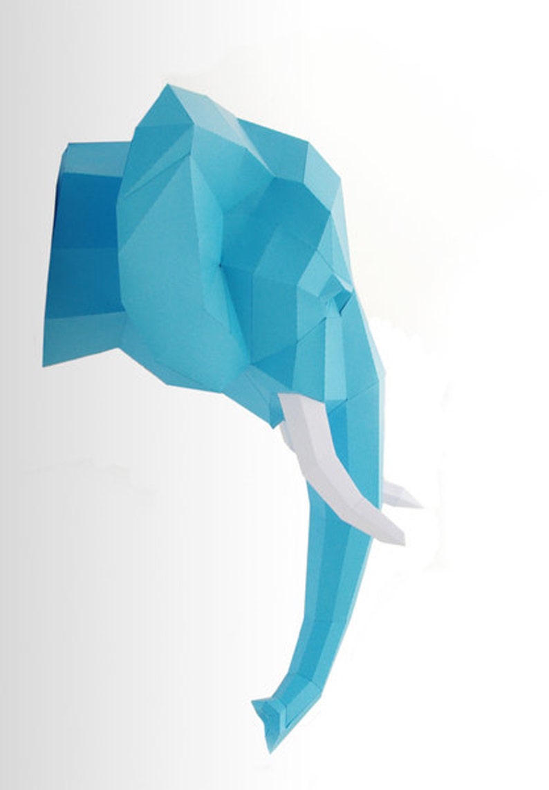 Paper Trophy Elephant, "the Big Five", Papercraft, Faux Trophy, 3D ...