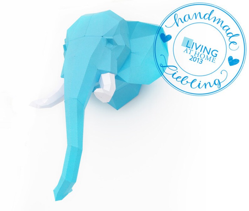 Paper Trophy Elephant, "the Big Five", Papercraft, Faux Trophy, 3D ...