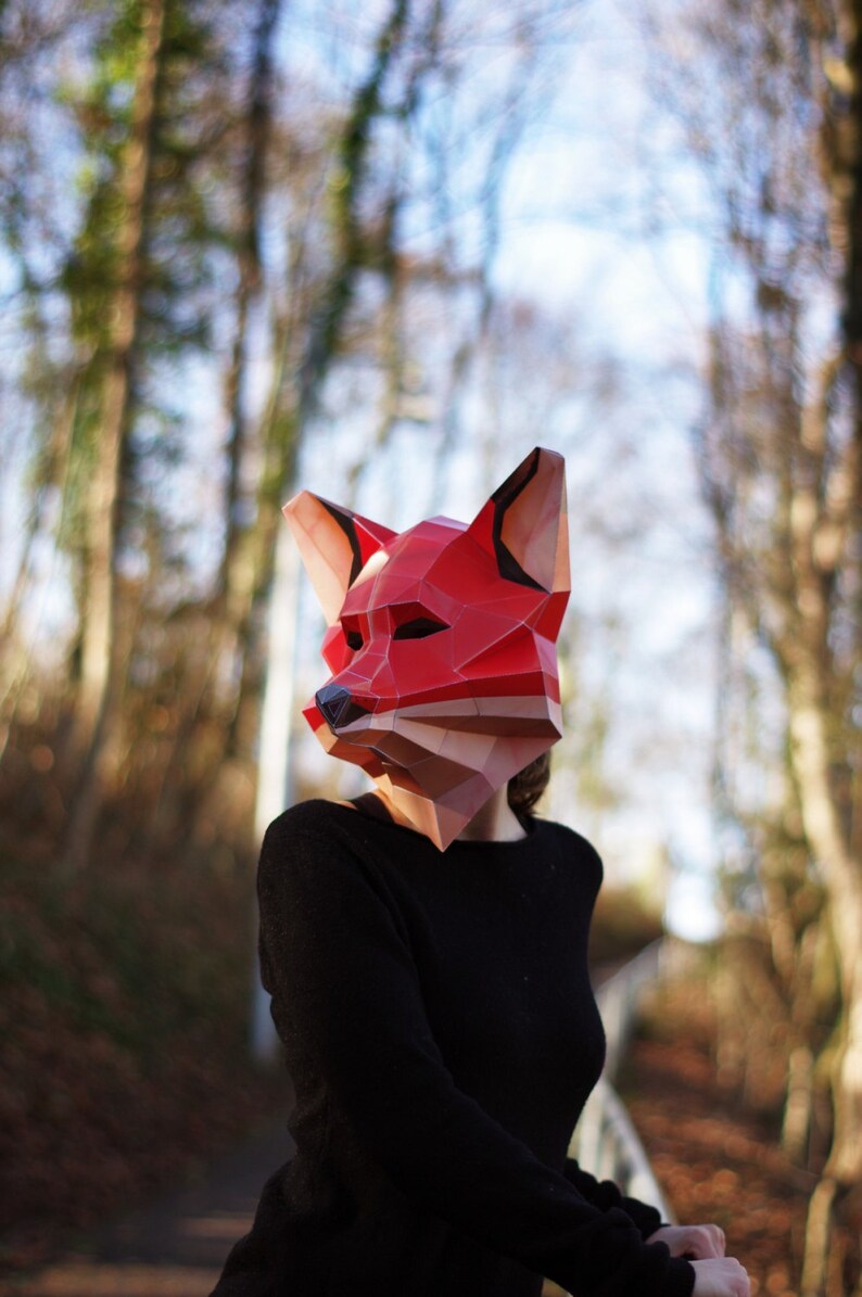 Fox Mask DIY Papercraft Digital Download - Etsy